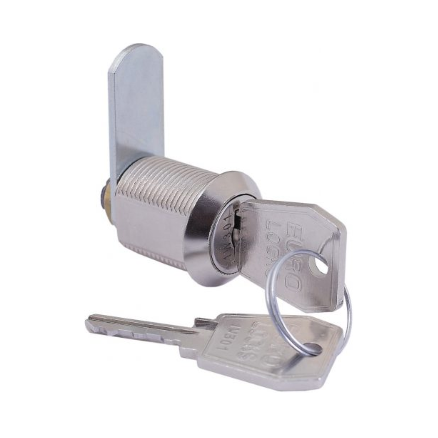 Standard Key Camlock | Bright Chrome Cam Lock for Lockers